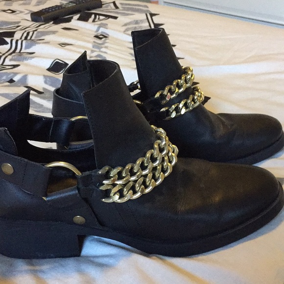 Zara | Shoes | Zara Chained Open Boots | Poshmark